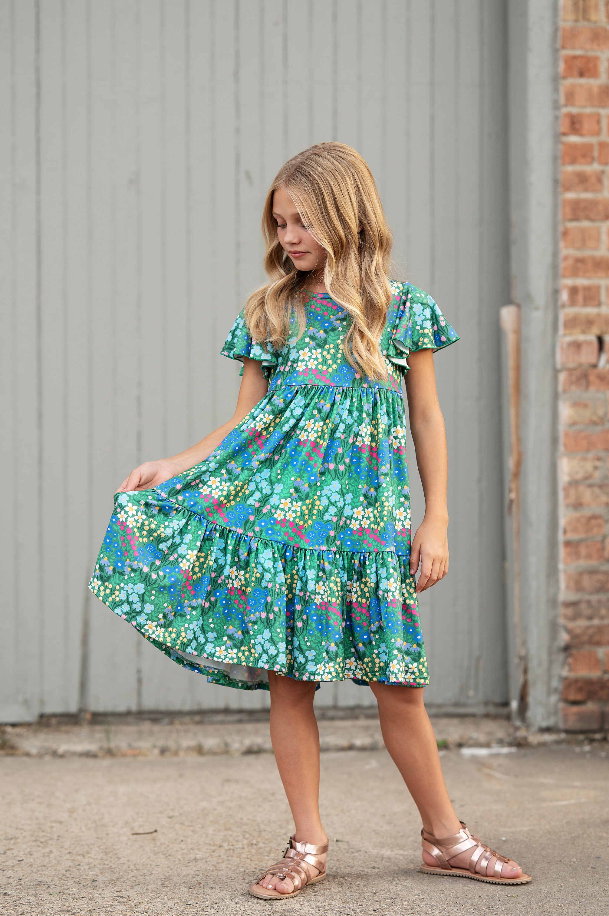 Emmy Green Floral Dress – Oopsie Daisy
