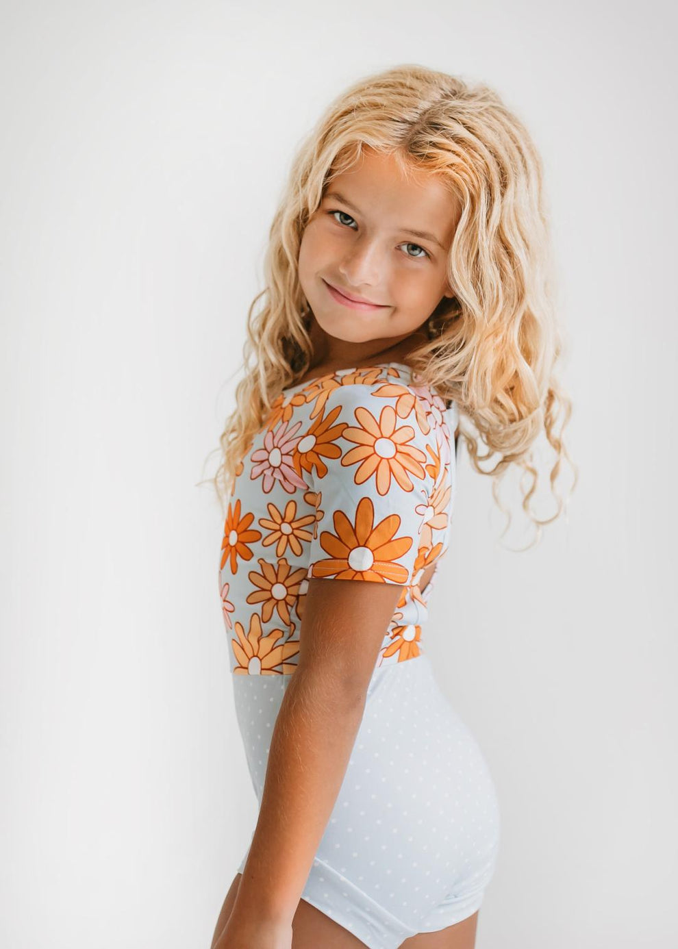 Gray Retro Flower Leotard – Oopsie Daisy