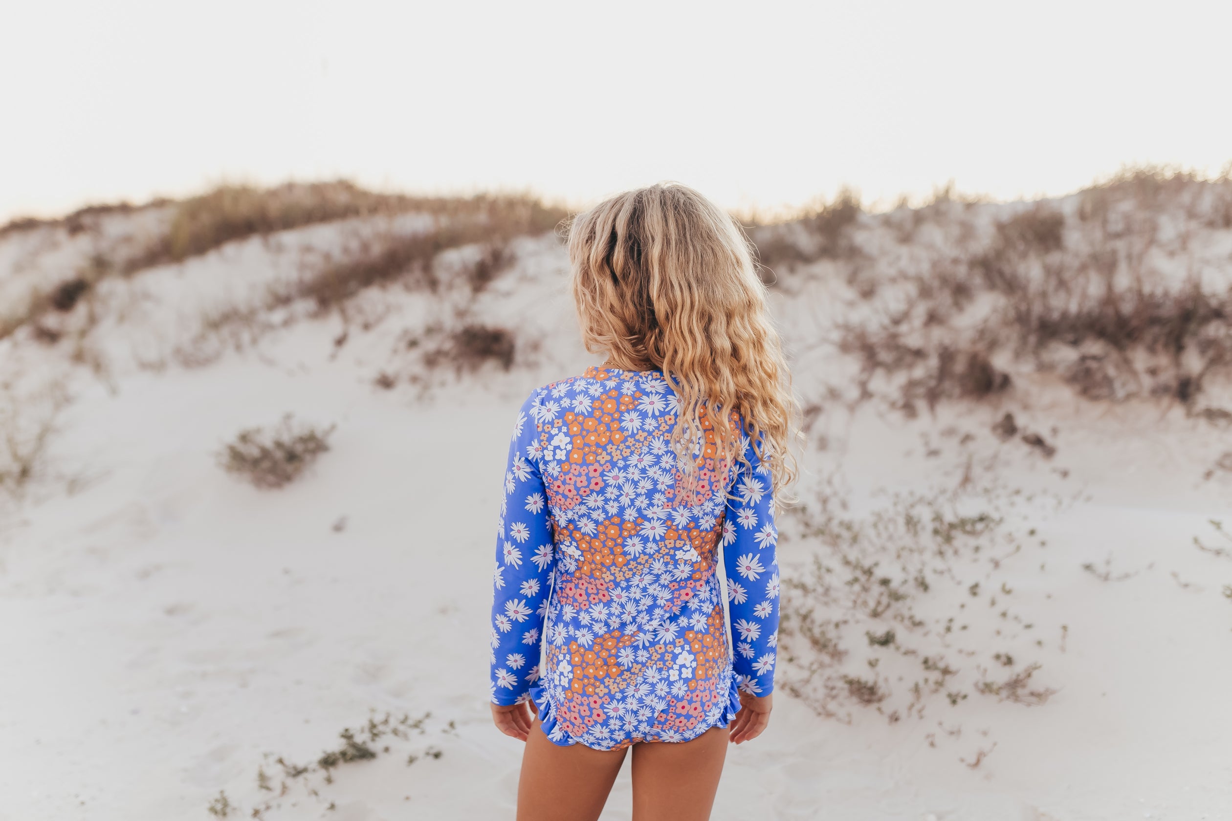 Periwinkle Floral Zip Swimsuit – Oopsie Daisy